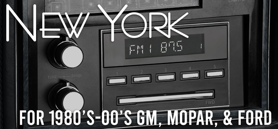 RetroSound® New York 1.5 DIN Replacement Radio – Retro Manufacturing